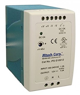 Altech PS-S10024 Single Output Industrial DIN Rail Power Supply, 100 W, 24 V DC
