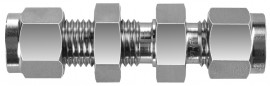 BI-Lok DSU Bulkhead Union, ¼" A tube OD