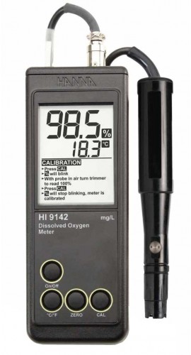 Hanna HI9142 Dissolved Oxygen Meter, 0.0 to 19.9 PPM