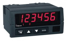 Simpson S66011210 Totalizer Panel Meter, 2R, 12V